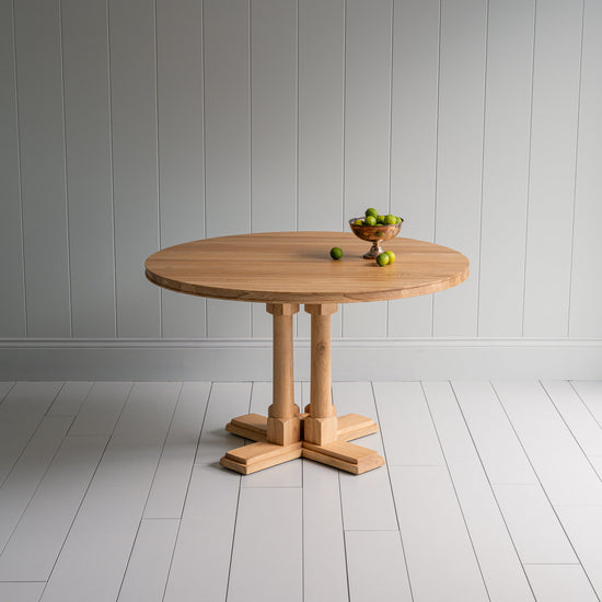 Dining Table | Handcrafted Round Oak Dining Table