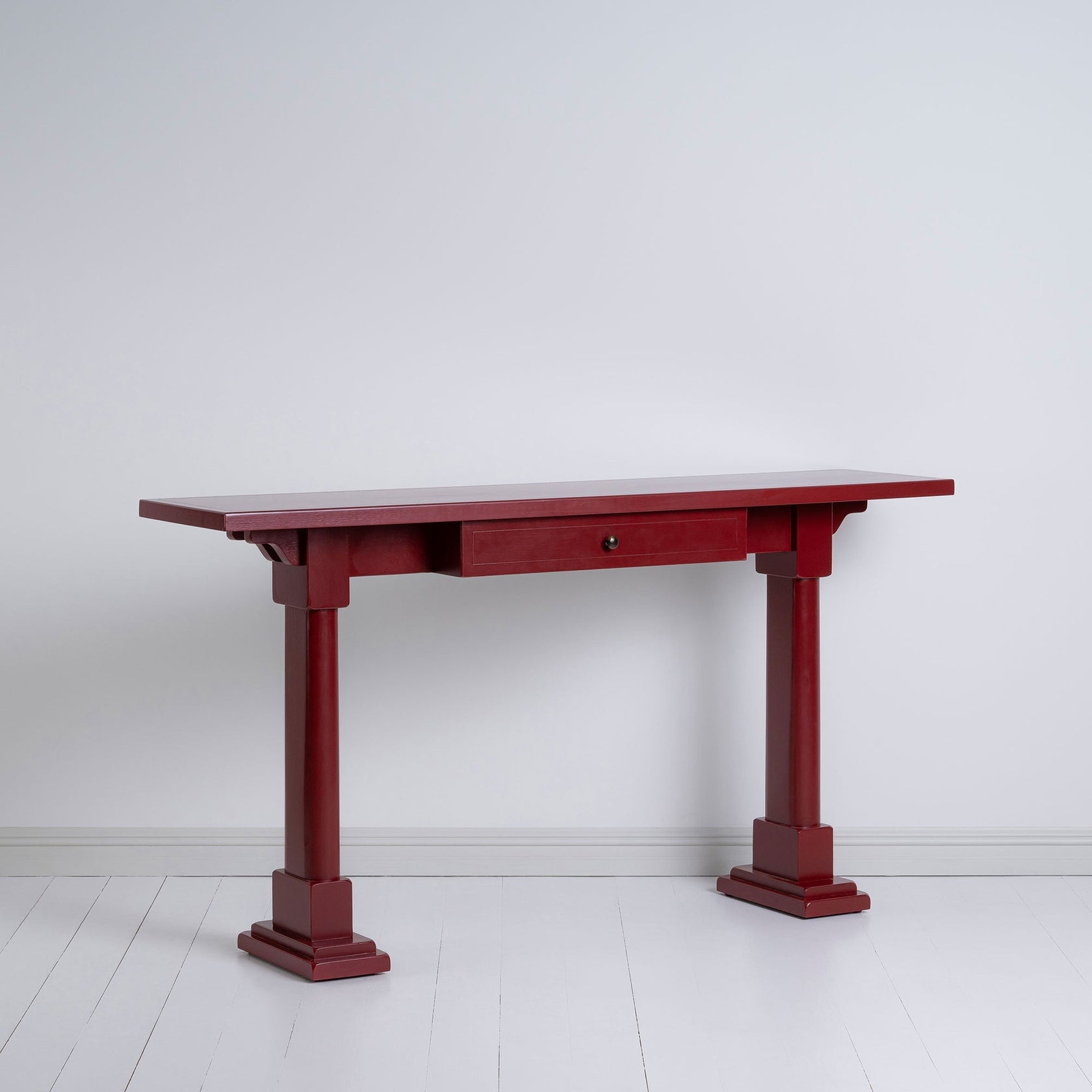 Red Console Table | Handcrafted Rectangular Console Table