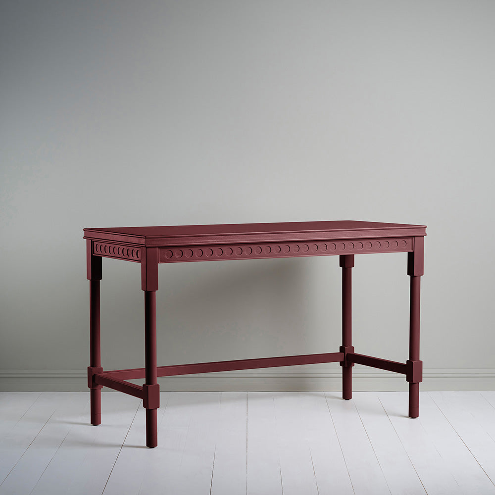 Handcrafted Rectangular Berry Red Desk, Scribble | Small working desk