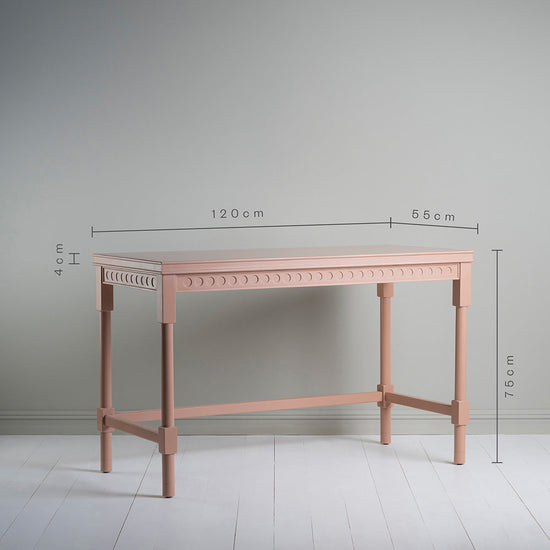 Desk | Handcrafted Rectangular Blush Pink Desk, Scribble