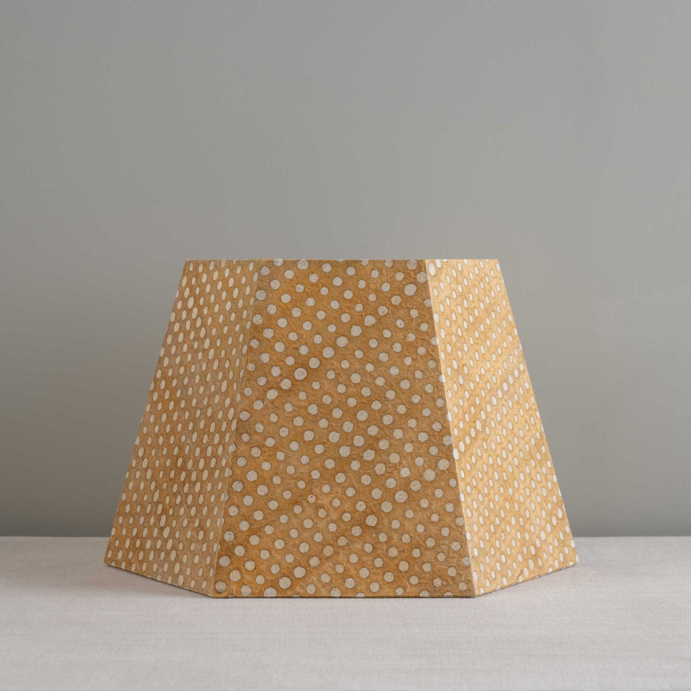 Townhouse Hexagonal Lamp Shade in Dotty Tan. NiX by Nicola Harding & Co