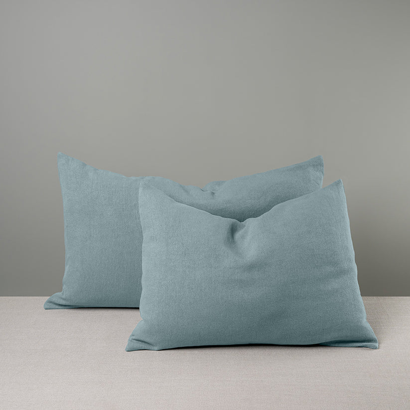 Rectangle Lollop Cushion in Laidback Linen, Cerulean