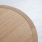 Fancy round oiled oak spindle side table by NiX