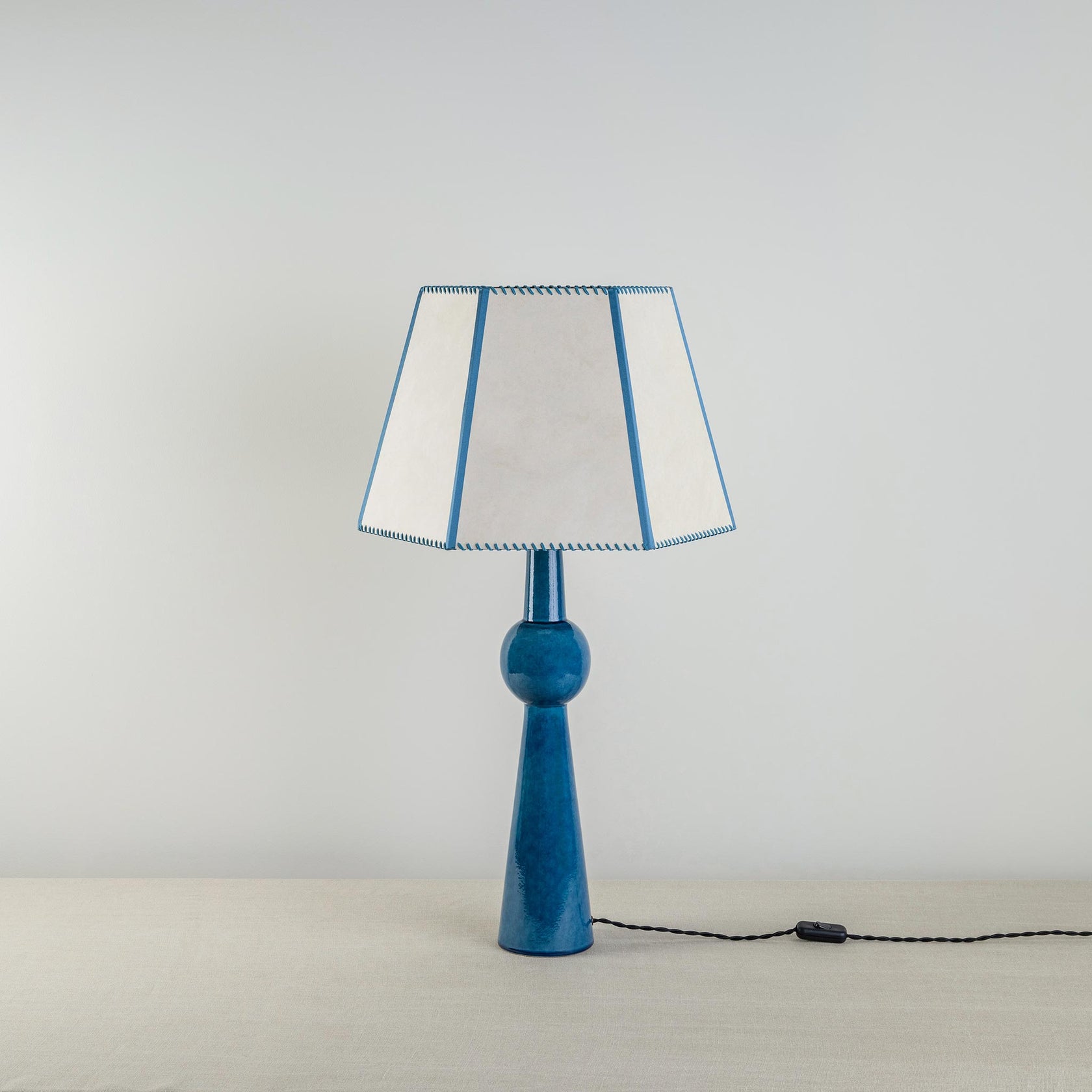 Blue Comet Base | Ceramic Table Lamps | NiX by Nicola Harding